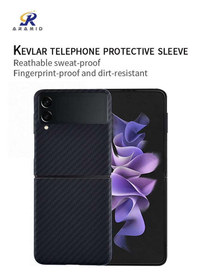 Bulletproof Aramid Carbon Fiber Cell Phone Covers For Samsung Z Flip 3