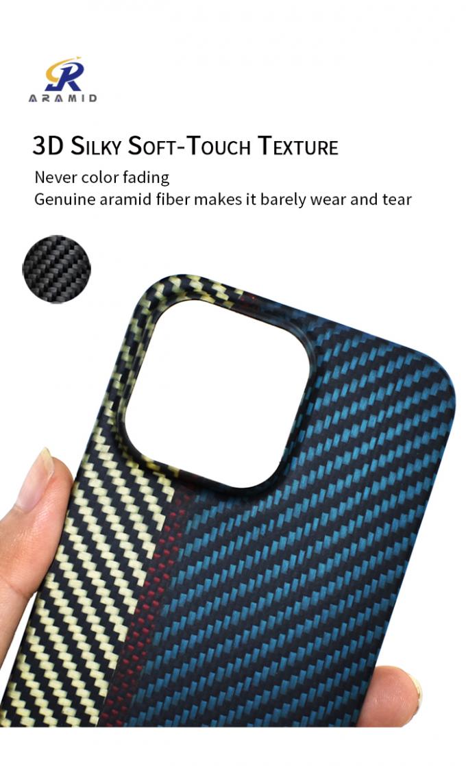 Full Camera Protection Aramid Carbon Fiber Cell Phone Case For IPhone 14