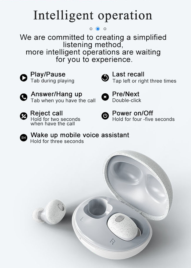 FCC Certificate Black Realtek Chipset Tws Bluetooth Earbuds