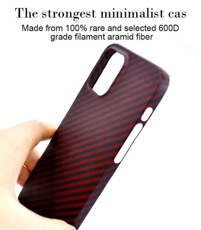 Matte Finish Aramid Fiber Phone Case For iPhone 12